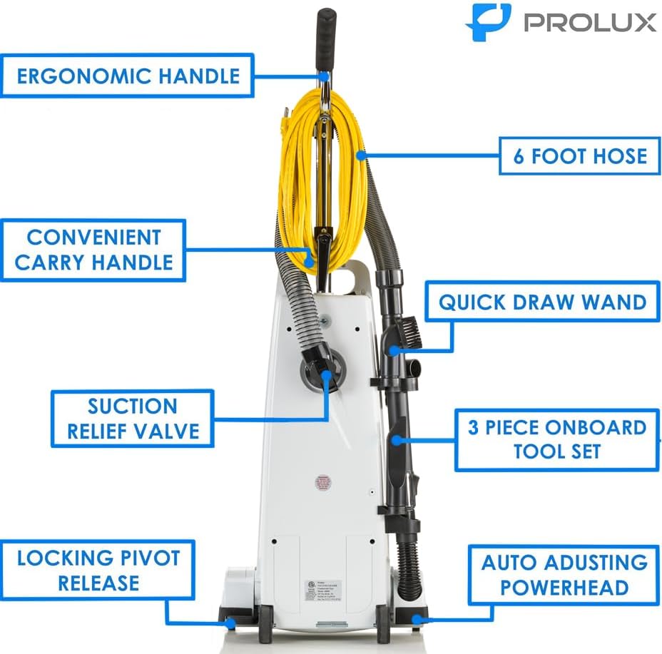 New Prolux 6000 Commercial Upright vacuum with on board tools,12 AMP ...