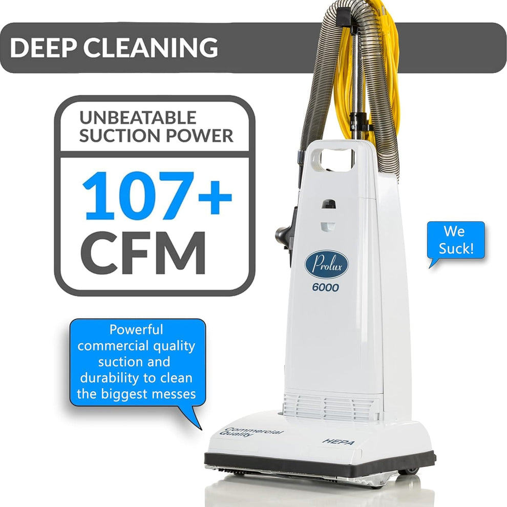 New Prolux 6000 Commercial Upright vacuum with on board tools,12 AMP ...