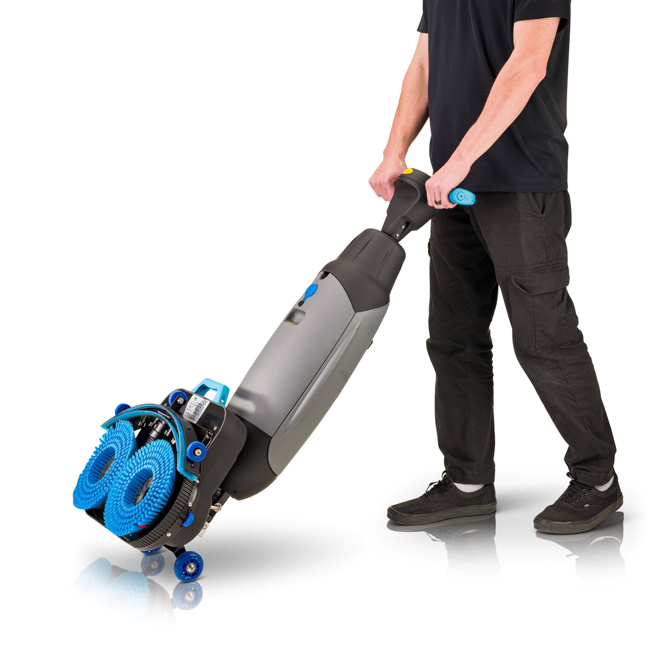 Prolux PLCC430BN Cordless Commercial Micro Dual Brush Floor Cleaner, S ...