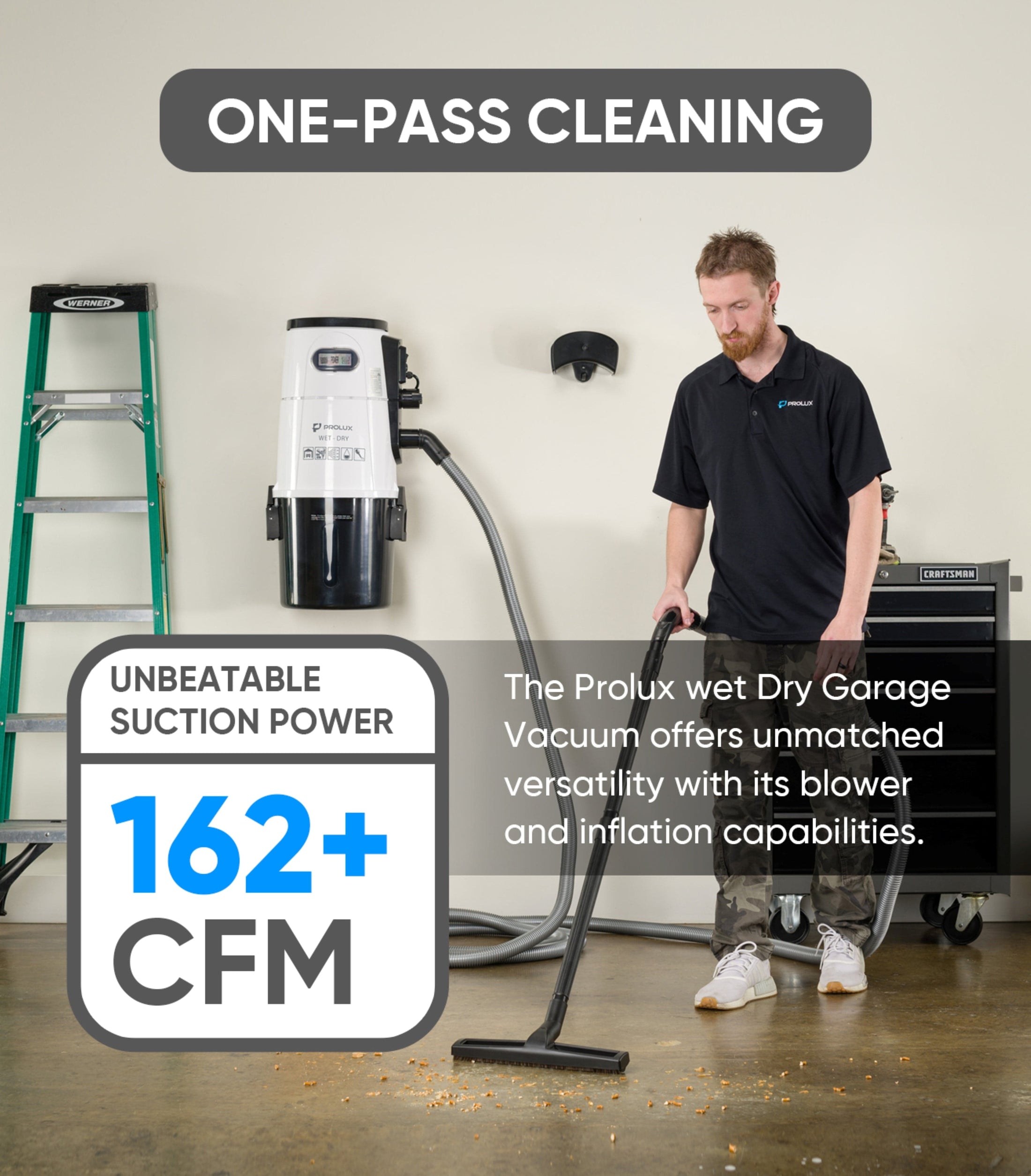 Prolux LITE Wet Dry Garage Shop Vacuum Vac - Vacuum, Shampooer, Sprayer ...