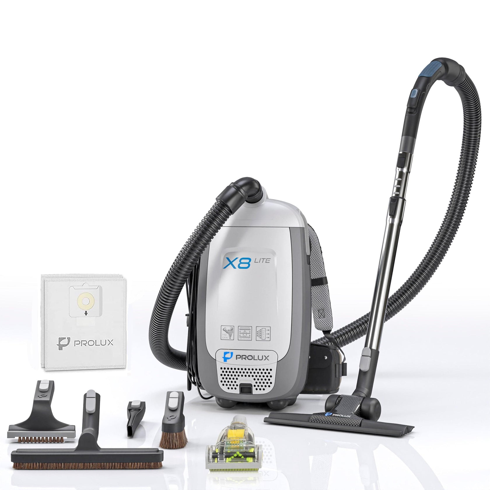 Prolux X8 Lite Backpack Vacuum w/ Premium Tool Kit for Light Commercia ...