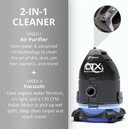 Prolux CTX PRO Water Filtration Bagless Canister Vacuum Cleaner ...