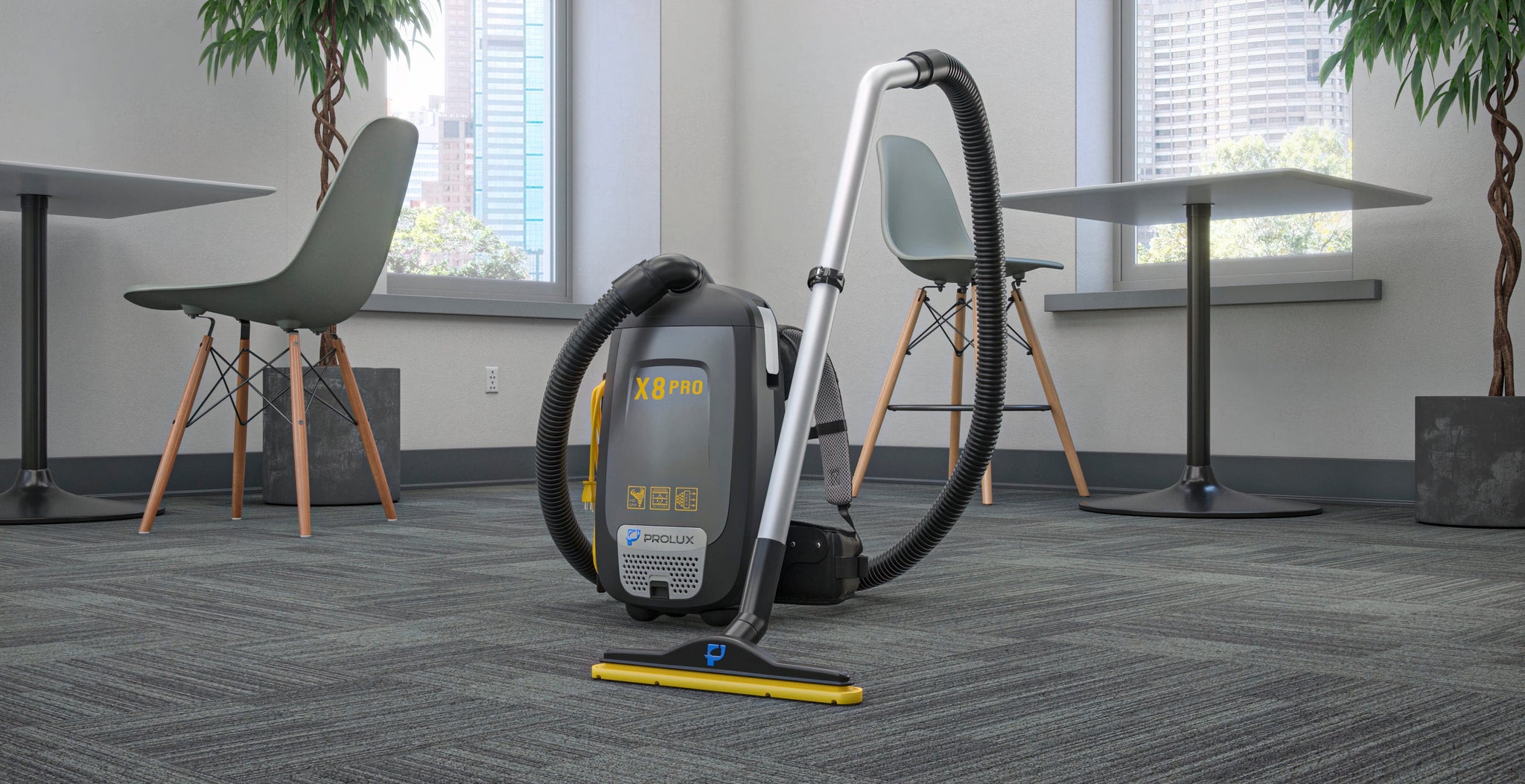 Prolux X8 Pro Commercial Backpack Vacuum w/ Deluxe 1 1/2" Tool Kit ...